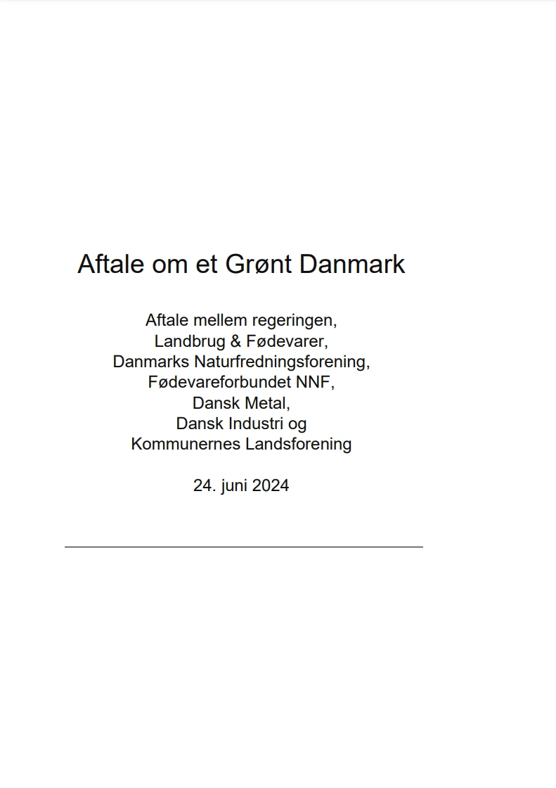 Aftale om et Grønt Danmark - Regeringen.dk