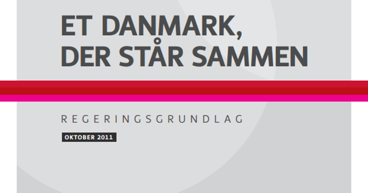 Et Danmark der står sammen - Regeringen.dk